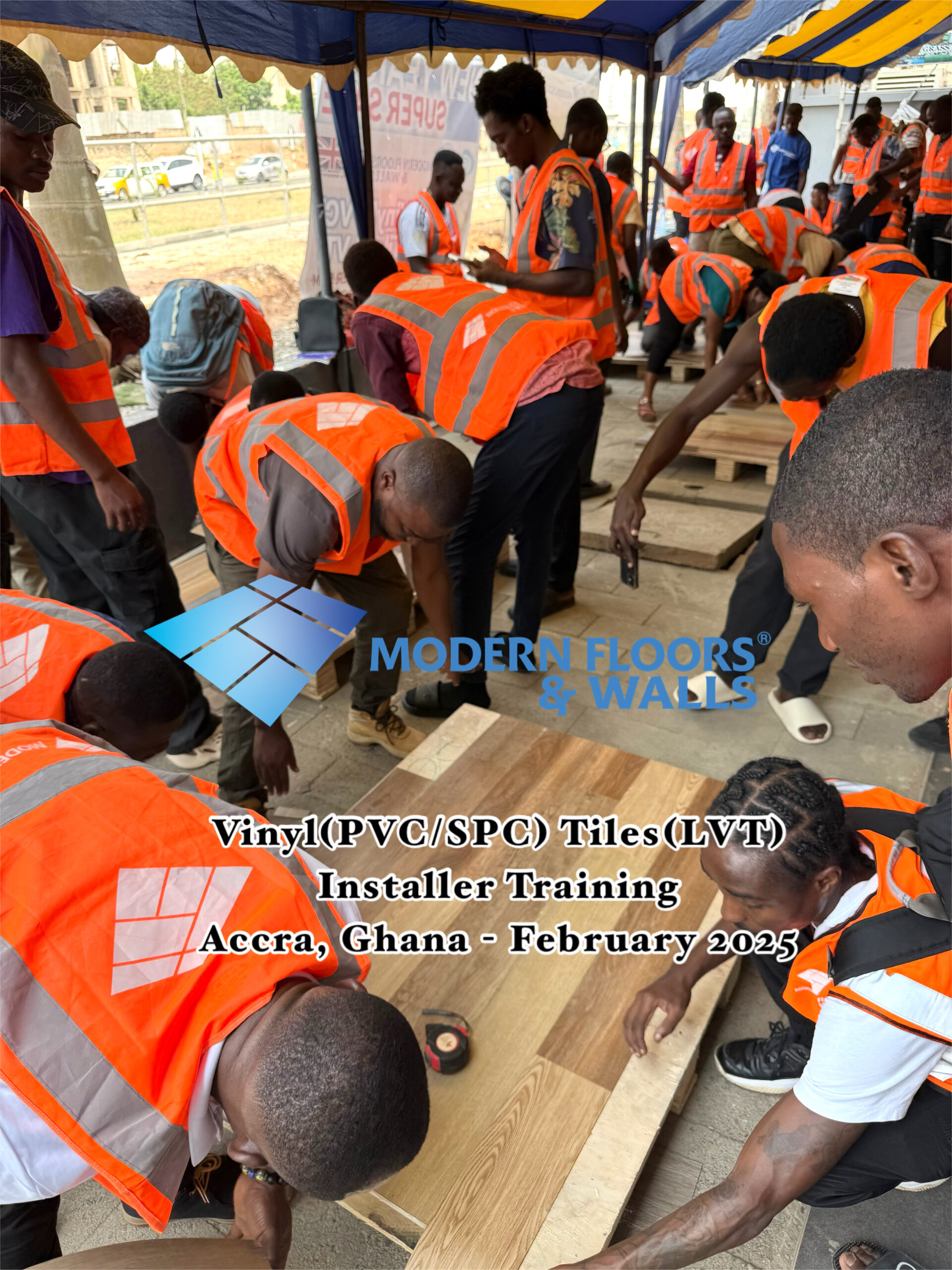 Vinyl tiles installation training kicks off in Accra by Modern Floor ...